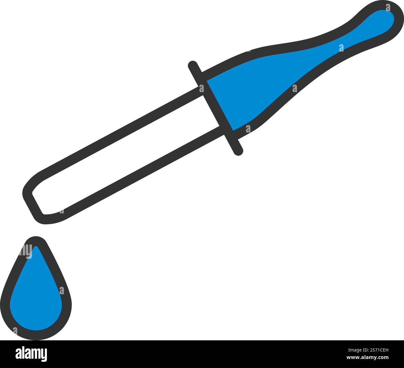 Dropper Icon. Editable Bold Outline With Color Fill Design. Vector ...