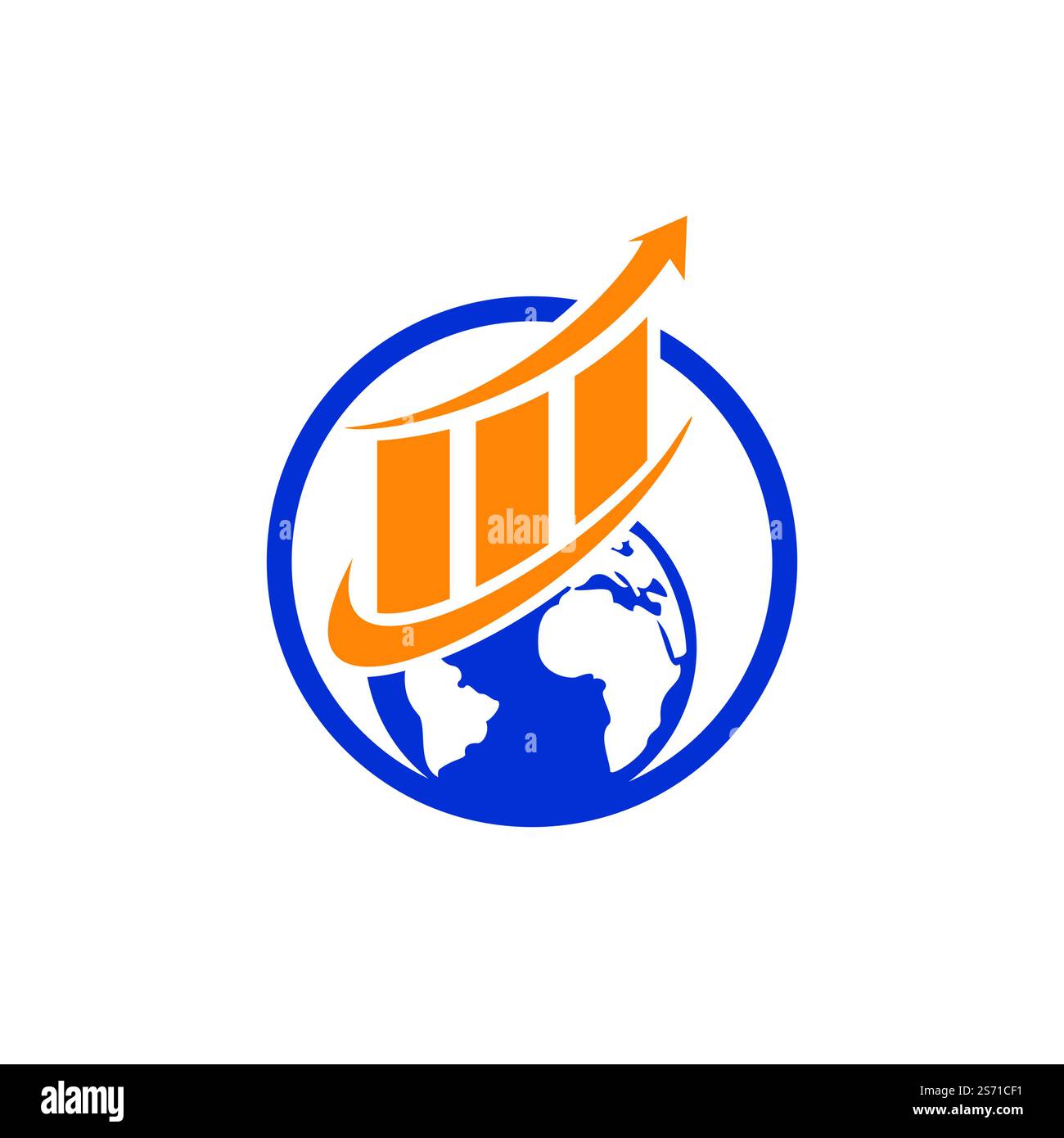 World Stats vector logo design template. World finance logo design ...