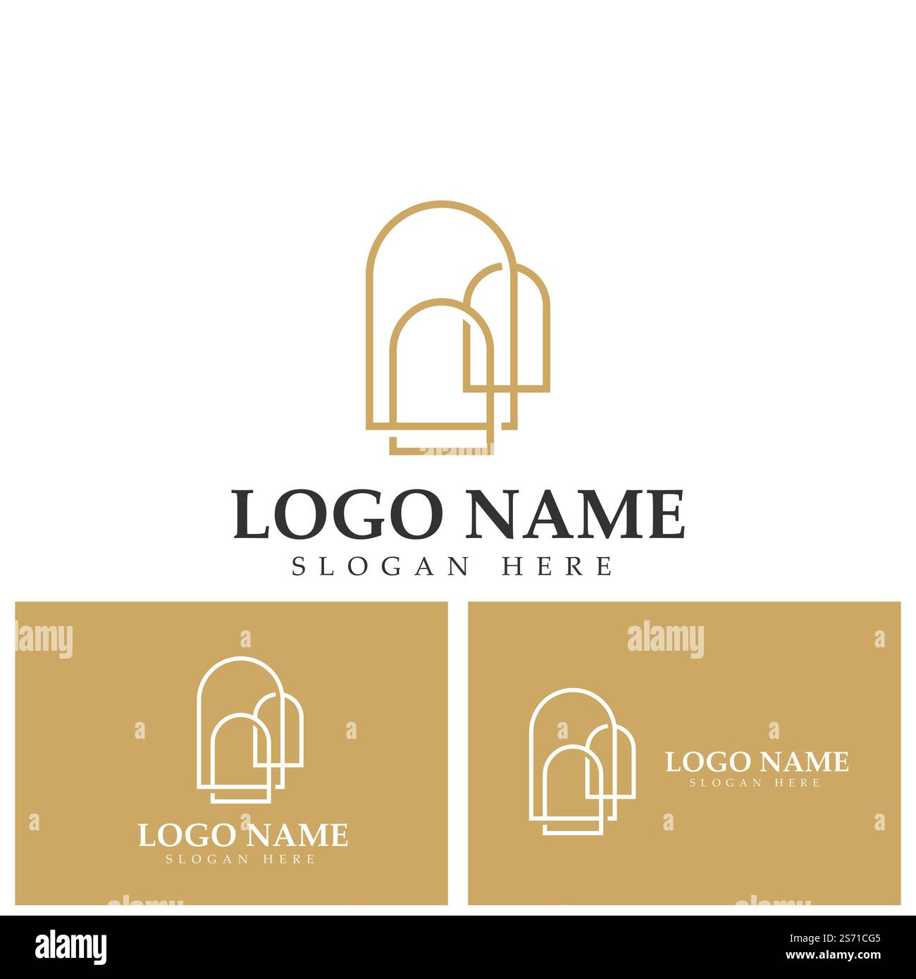 niche door window shape logo vector icon illustration Stock Vector ...