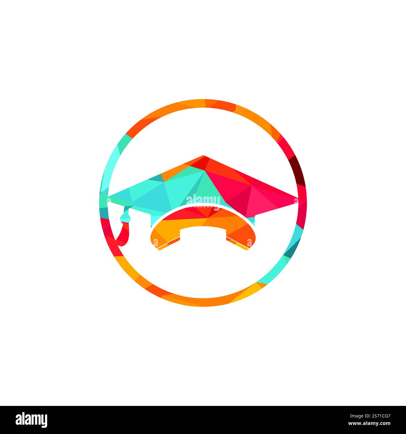 Education Call vector logo design template. Graduation cap and handset ...