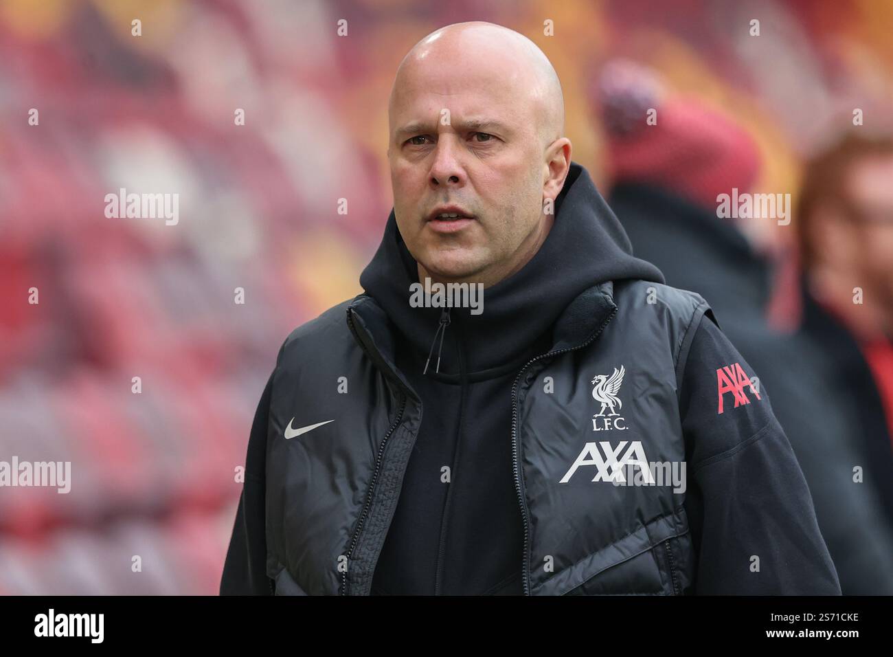 Arne Slot manager of Liverpool arrives during the Premier League match ...