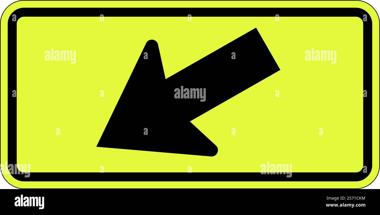 Diagonal Arrow Left Sign On White Background Stock Vector Image & Art ...