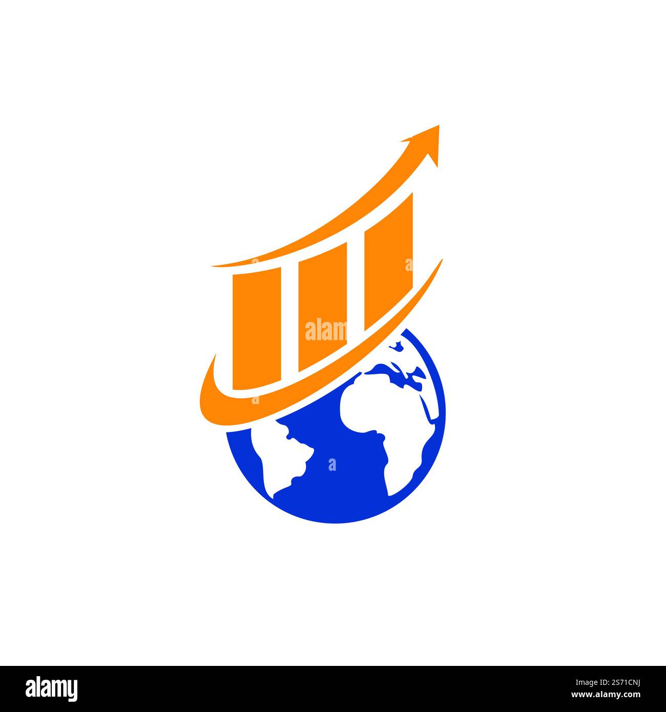 World Stats vector logo design template. World finance logo design ...