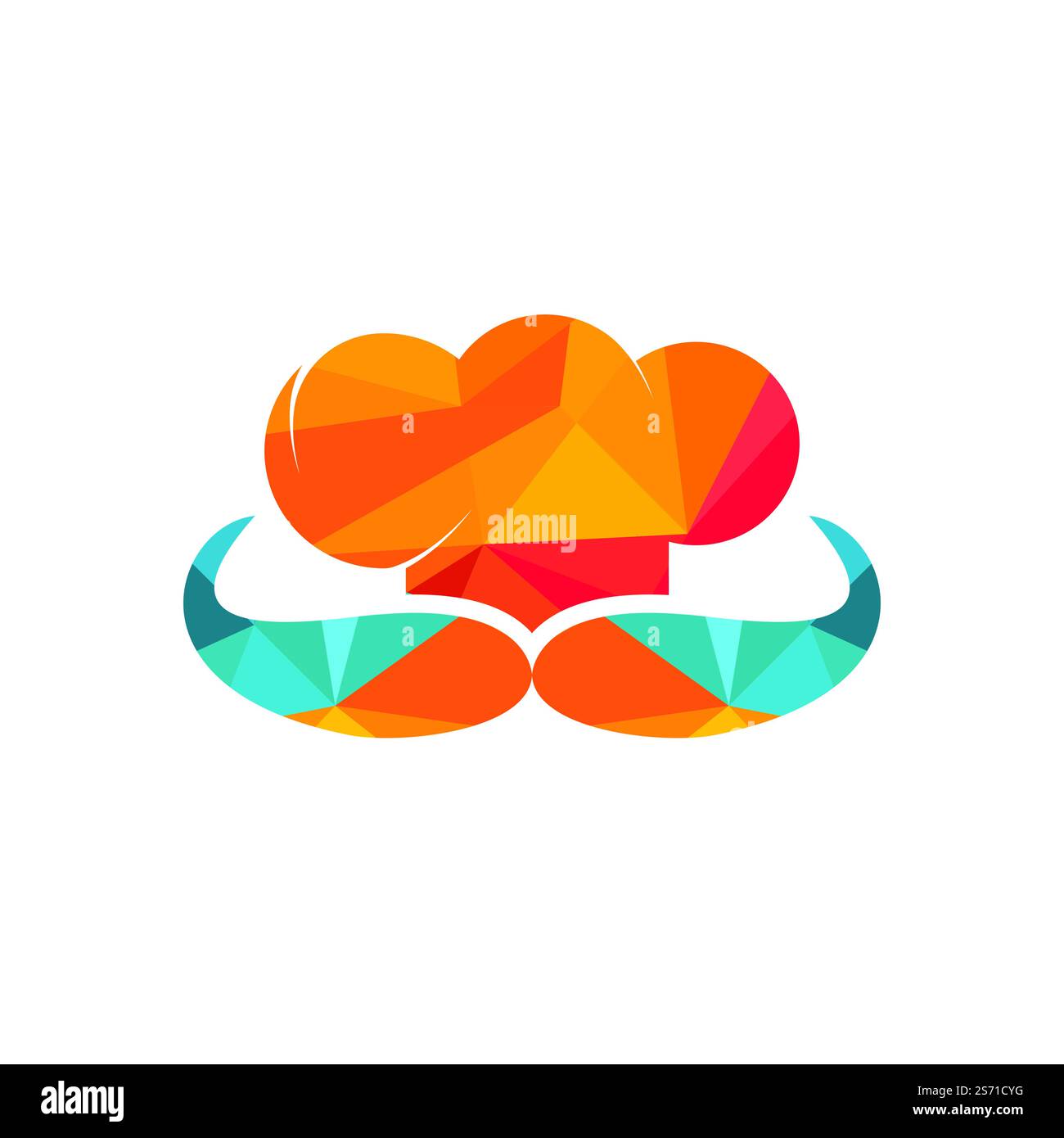 Mister Chef vector logo design template. Chef cap and mustache icon ...