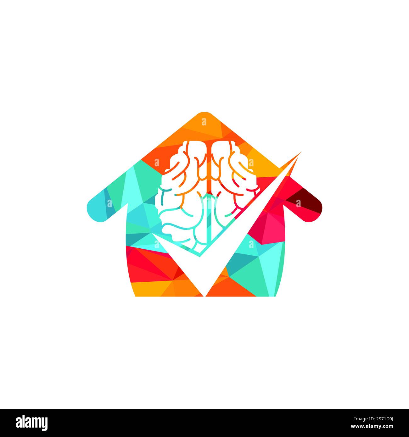 Brain check vector logo design. Brain and tick icon logo Stock Vector ...