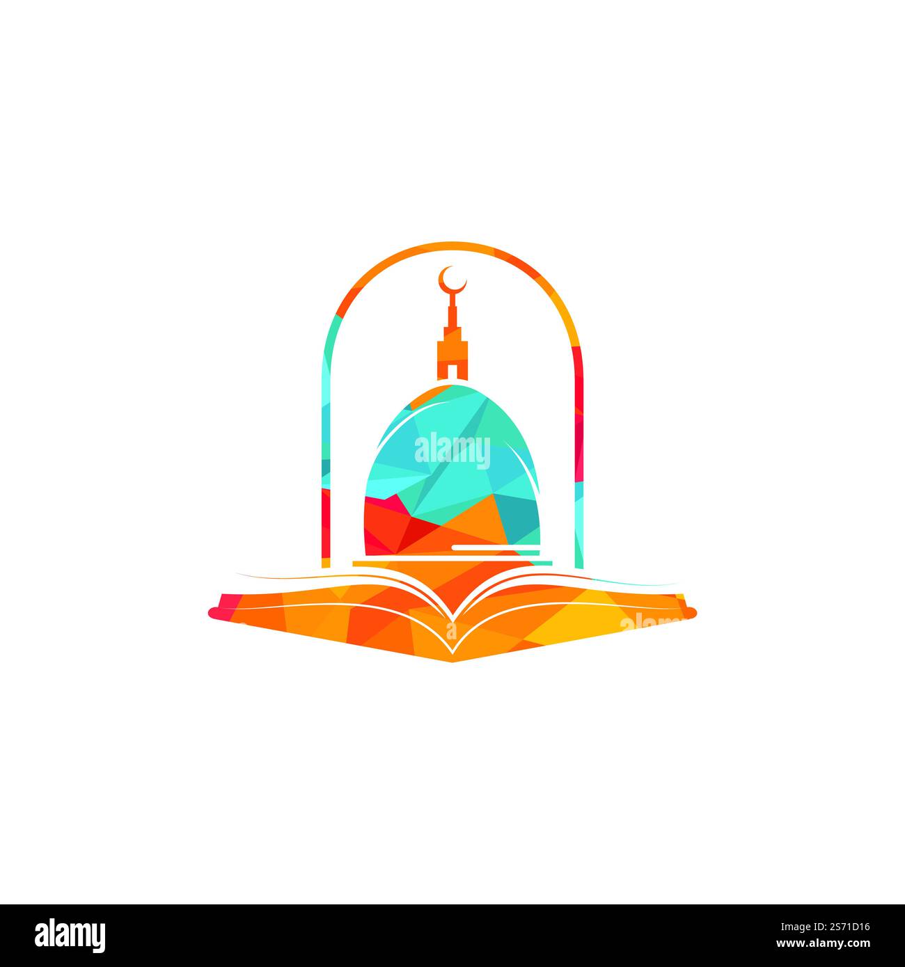 Islamic school vector logo design. Muslim learning logo template Stock ...