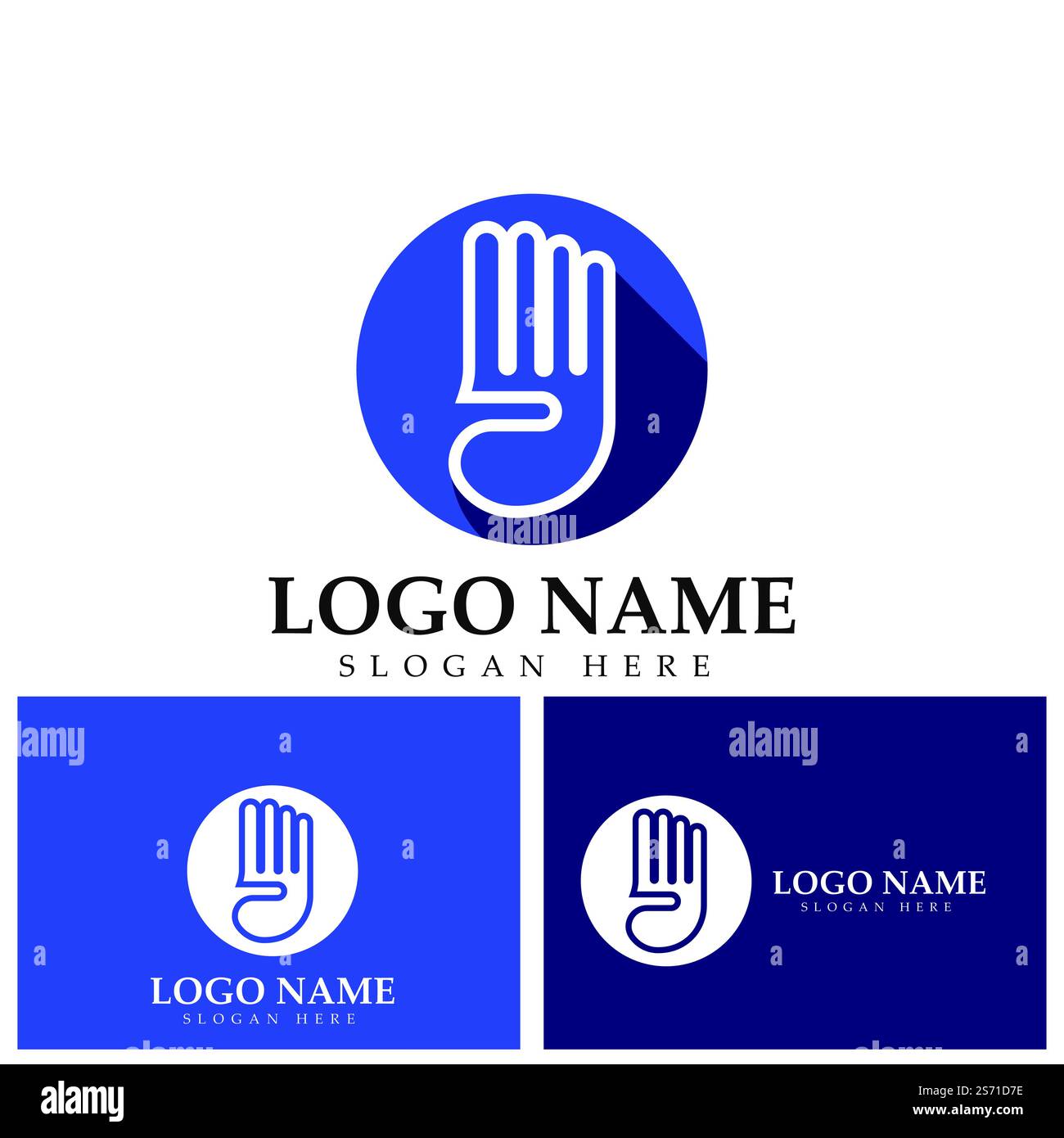 four finger hand gesture logo vector icon Stock Vector Image & Art - Alamy