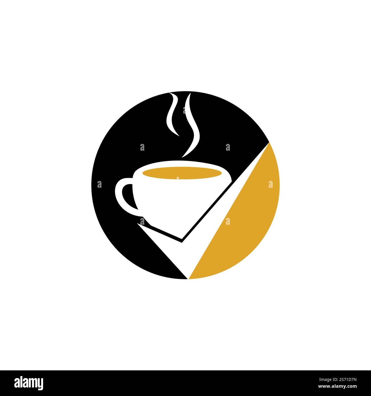 Coffee Check vector logo design. Coffee cup with a check mark Stock ...