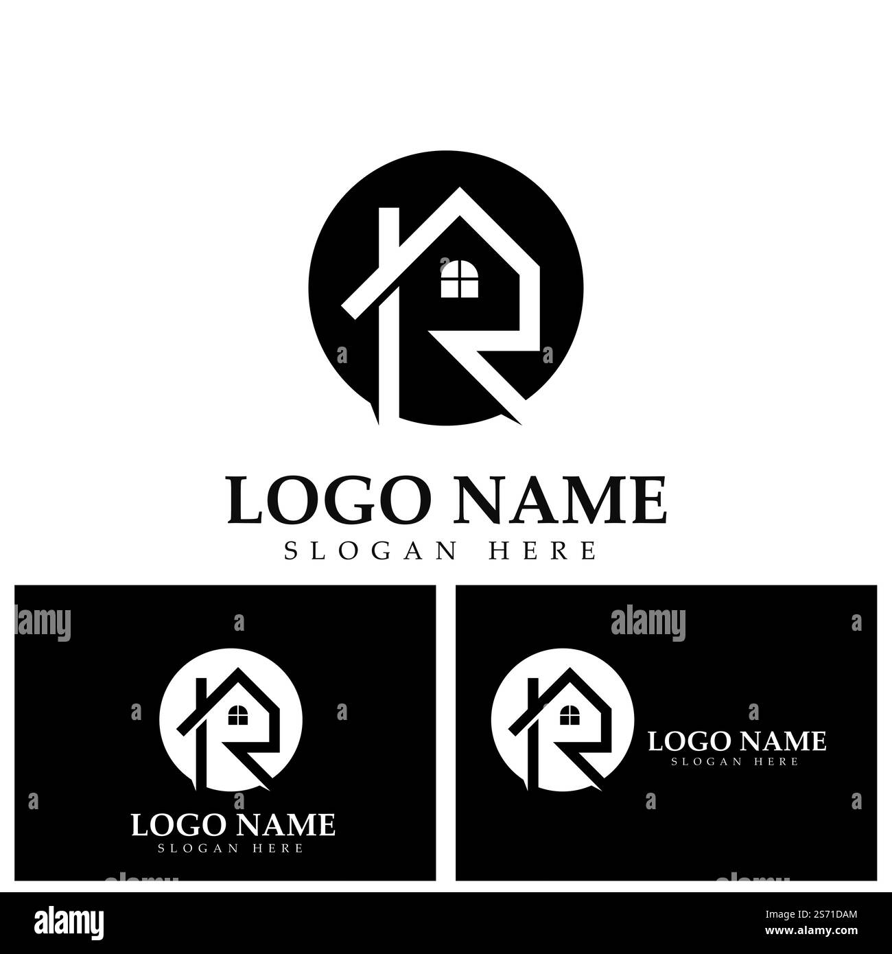 letter R and roof logo vector Stock Vector Image & Art - Alamy