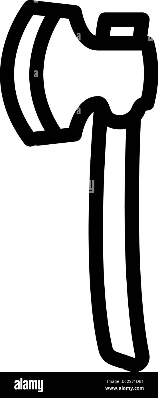 broad axe hatchet line icon vector. broad axe hatchet sign. isolated ...