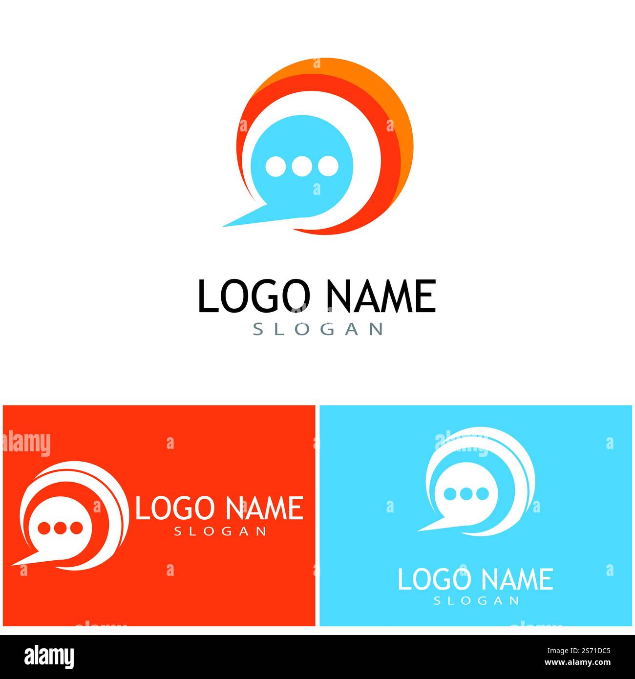 Speech bubble Logo template vector illustration Stock Vector Image ...