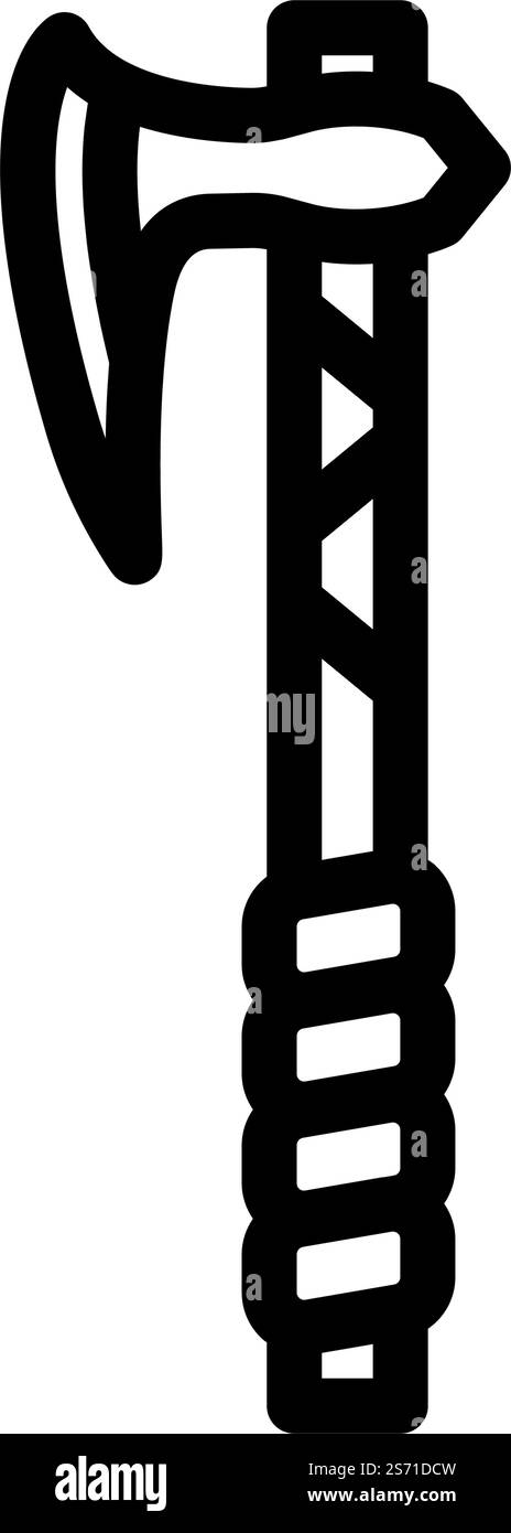 viking axe blade line icon vector. viking axe blade sign. isolated ...
