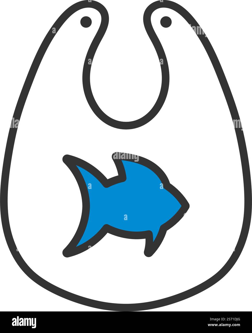 Bib Icon. Editable Bold Outline With Color Fill Design. Vector ...