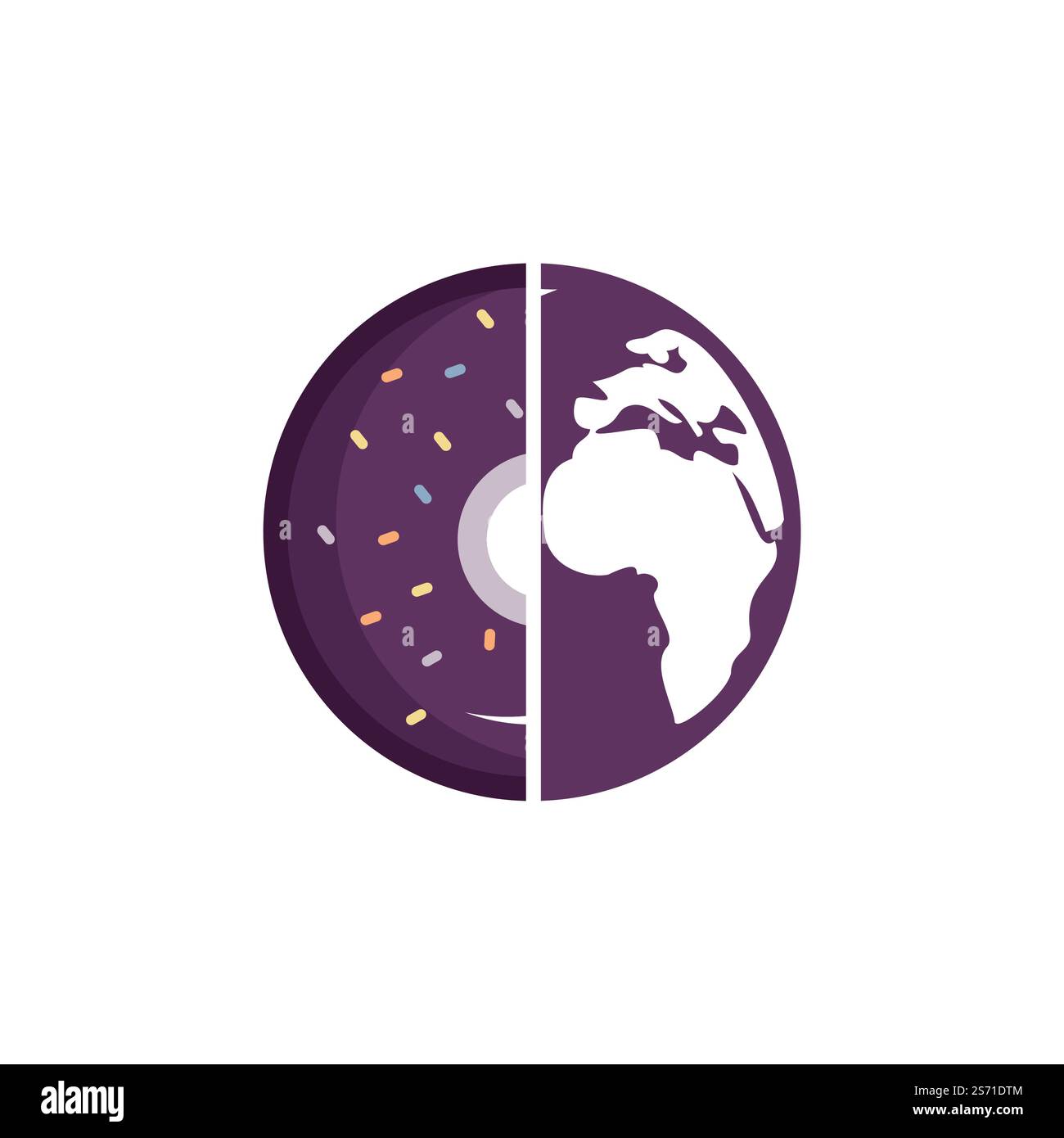 Doughnut planet vector logo design. Unique bakery logotype design ...