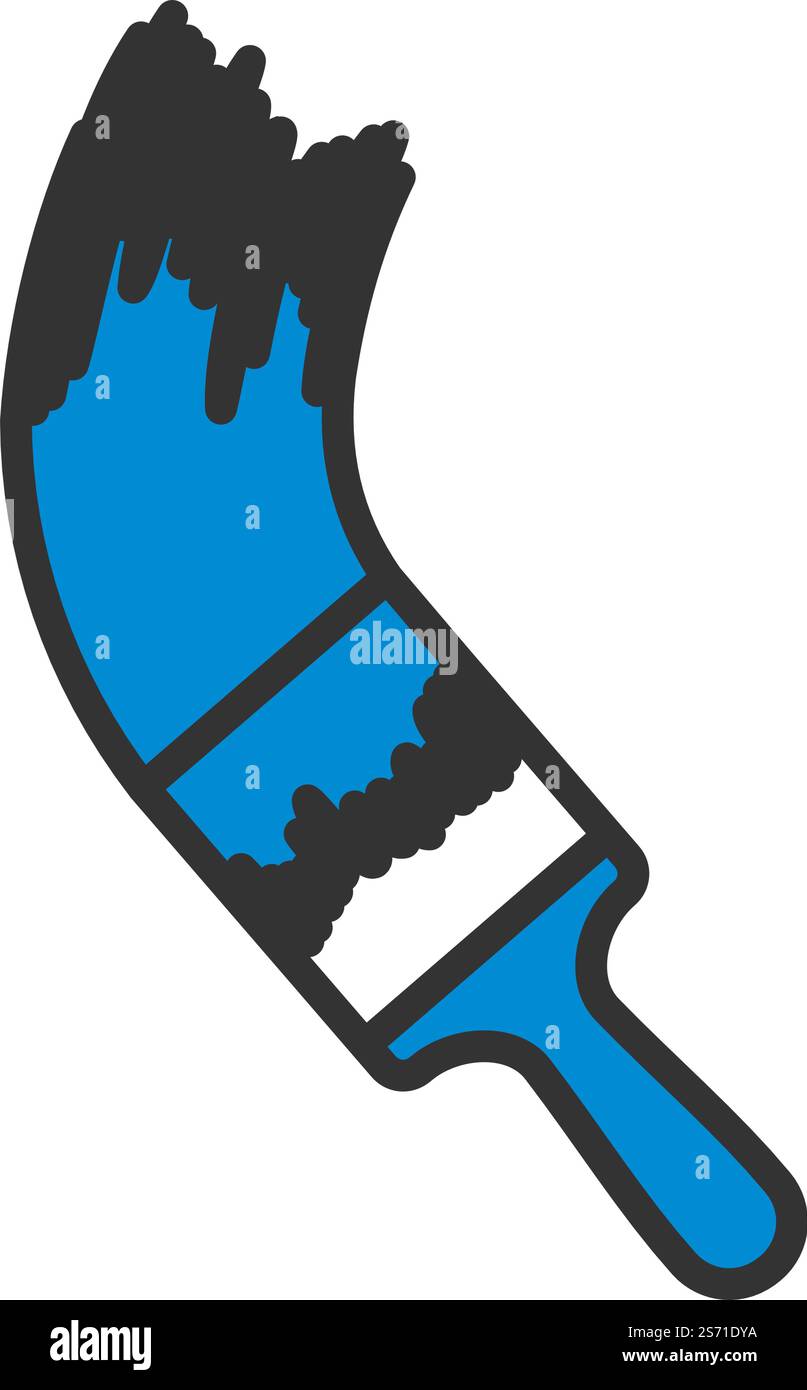 Paint Brush Icon. Editable Bold Outline With Color Fill Design. Vector ...
