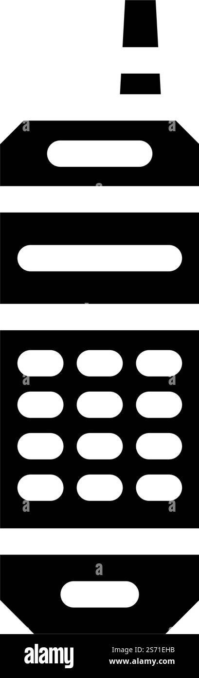 mobile phone retro gadget glyph icon vector. mobile phone retro gadget ...