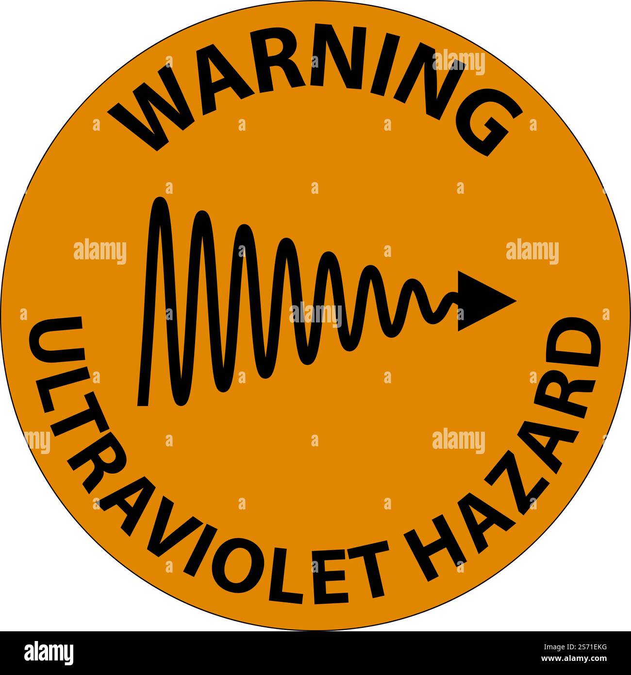 Warning Ultraviolet Light Hazard Label On White Background Stock Vector ...