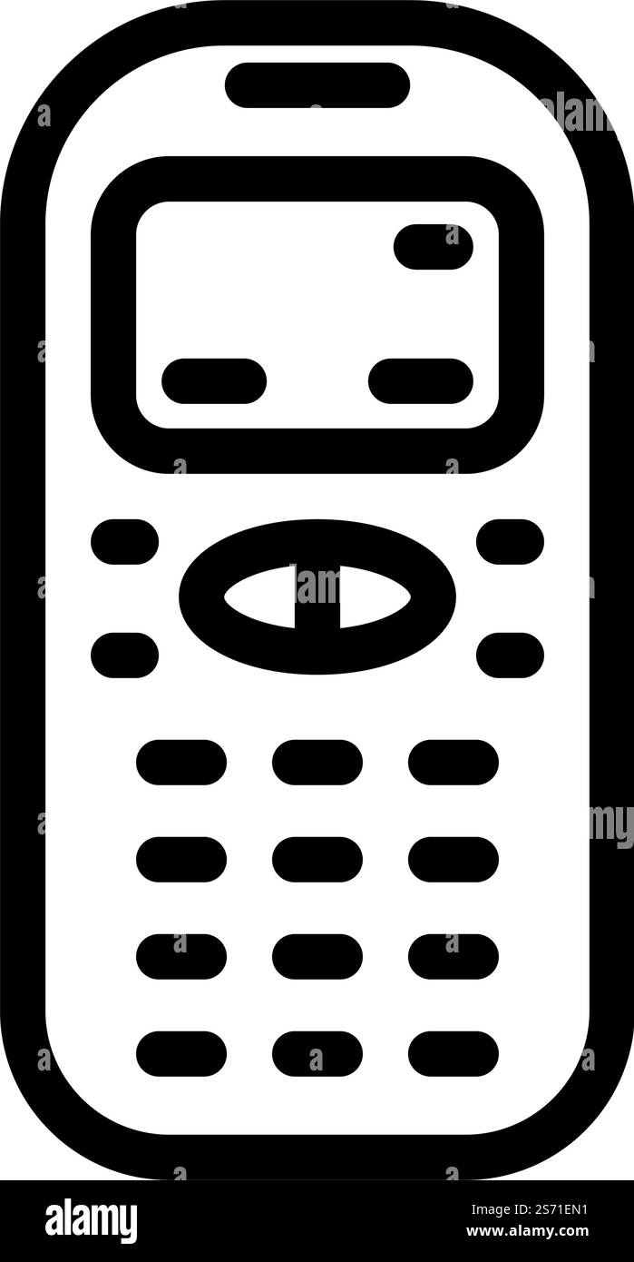 mobile phone old gadget line icon vector. mobile phone old gadget sign ...