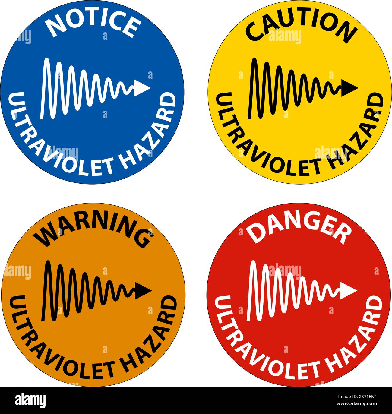 Ultraviolet Light Hazard Label On White Background Stock Vector Image ...