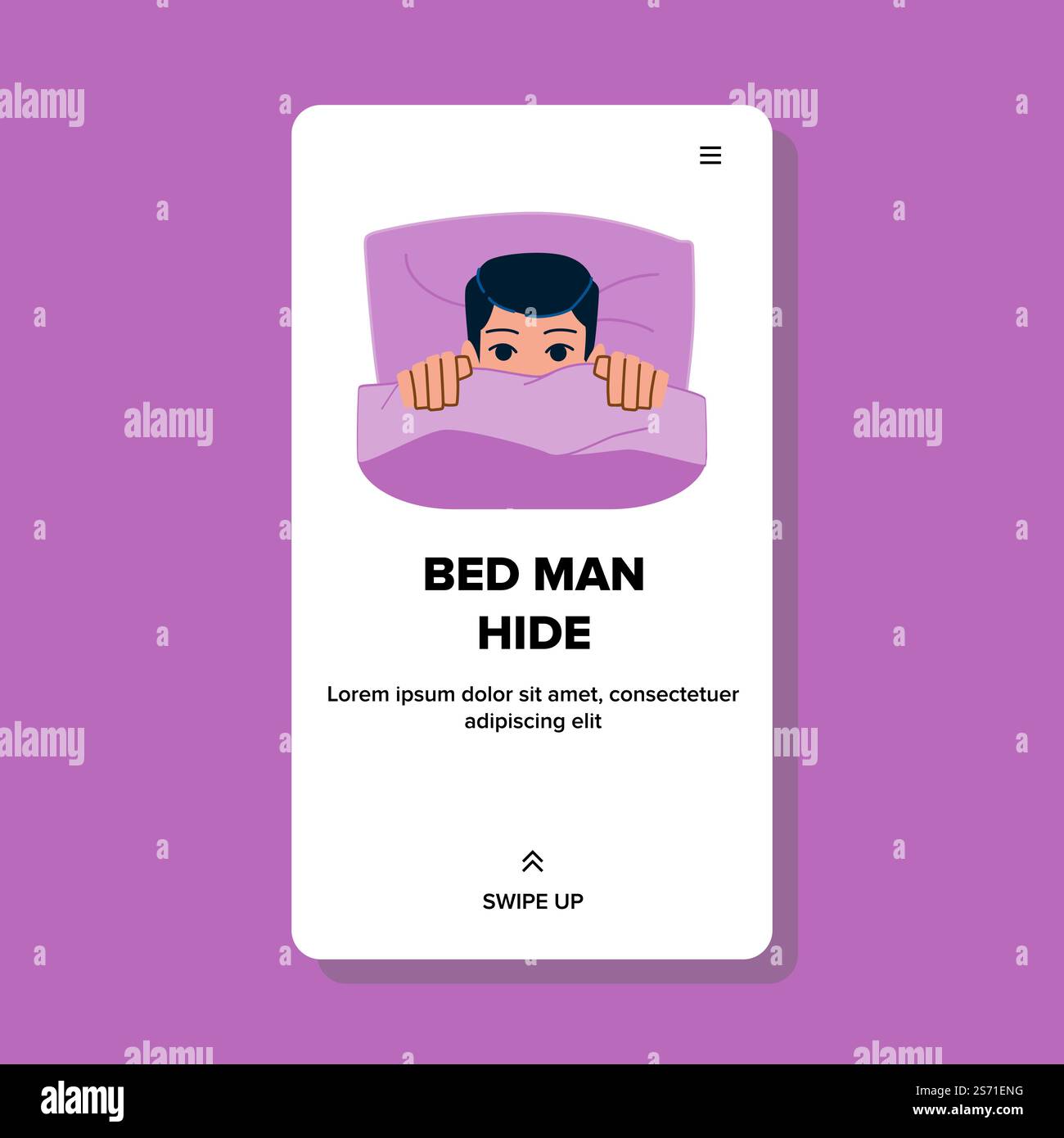 Shocked person bed Stock Vector Images - Alamy