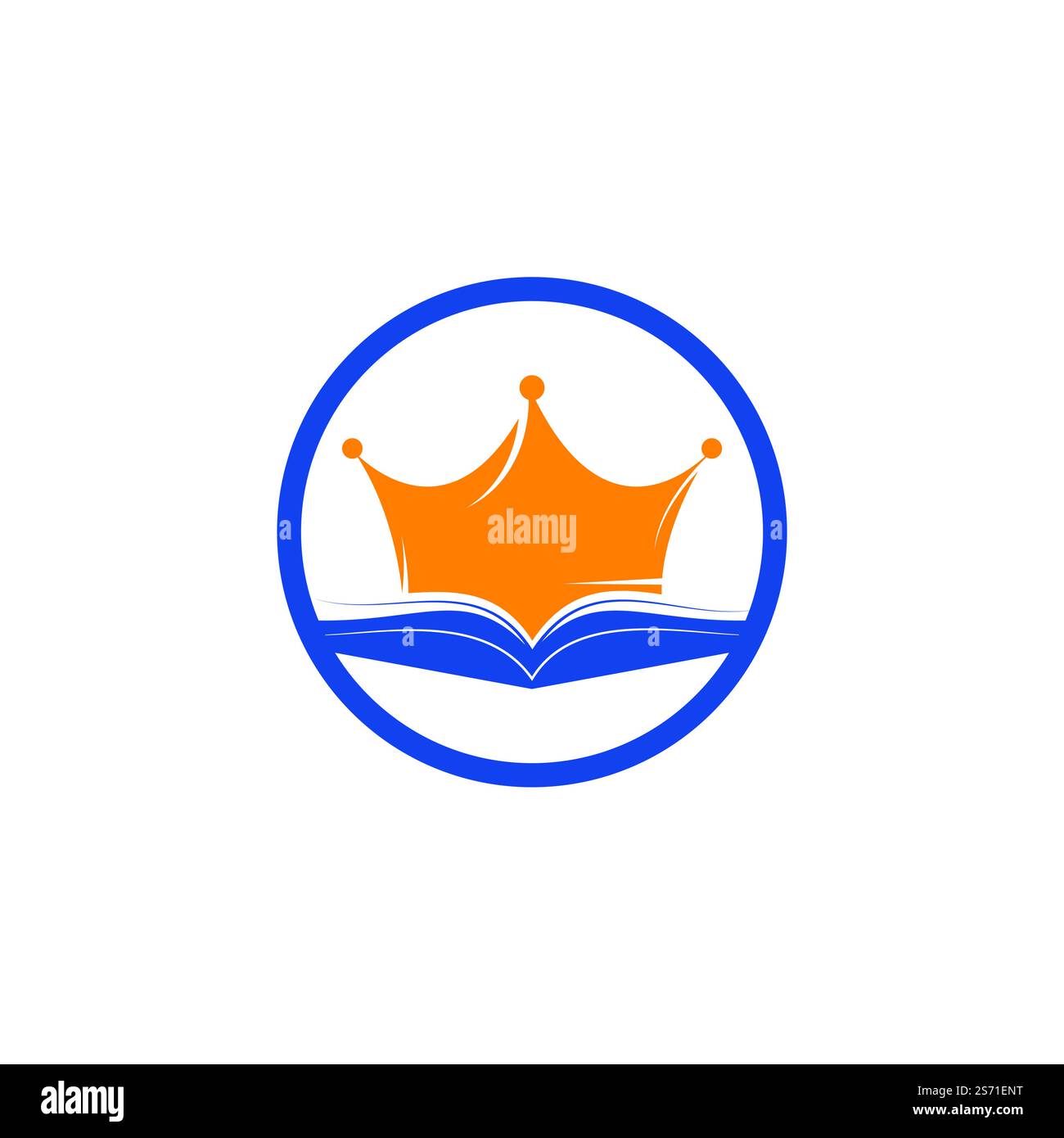 King Book vector logo template design. Vector book and crown logo ...