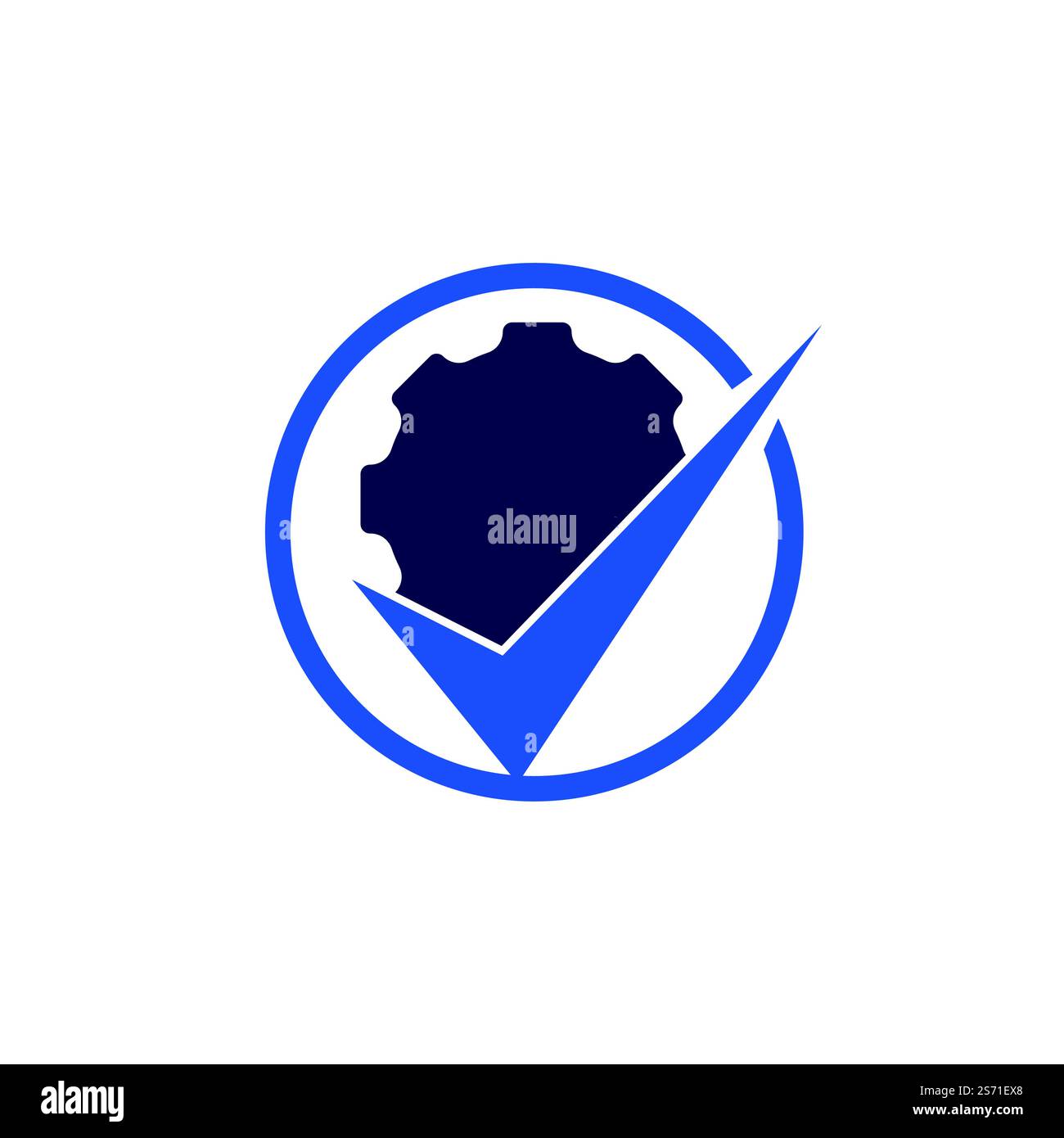 Check gear vector logo design. Checking logo concept design Stock ...