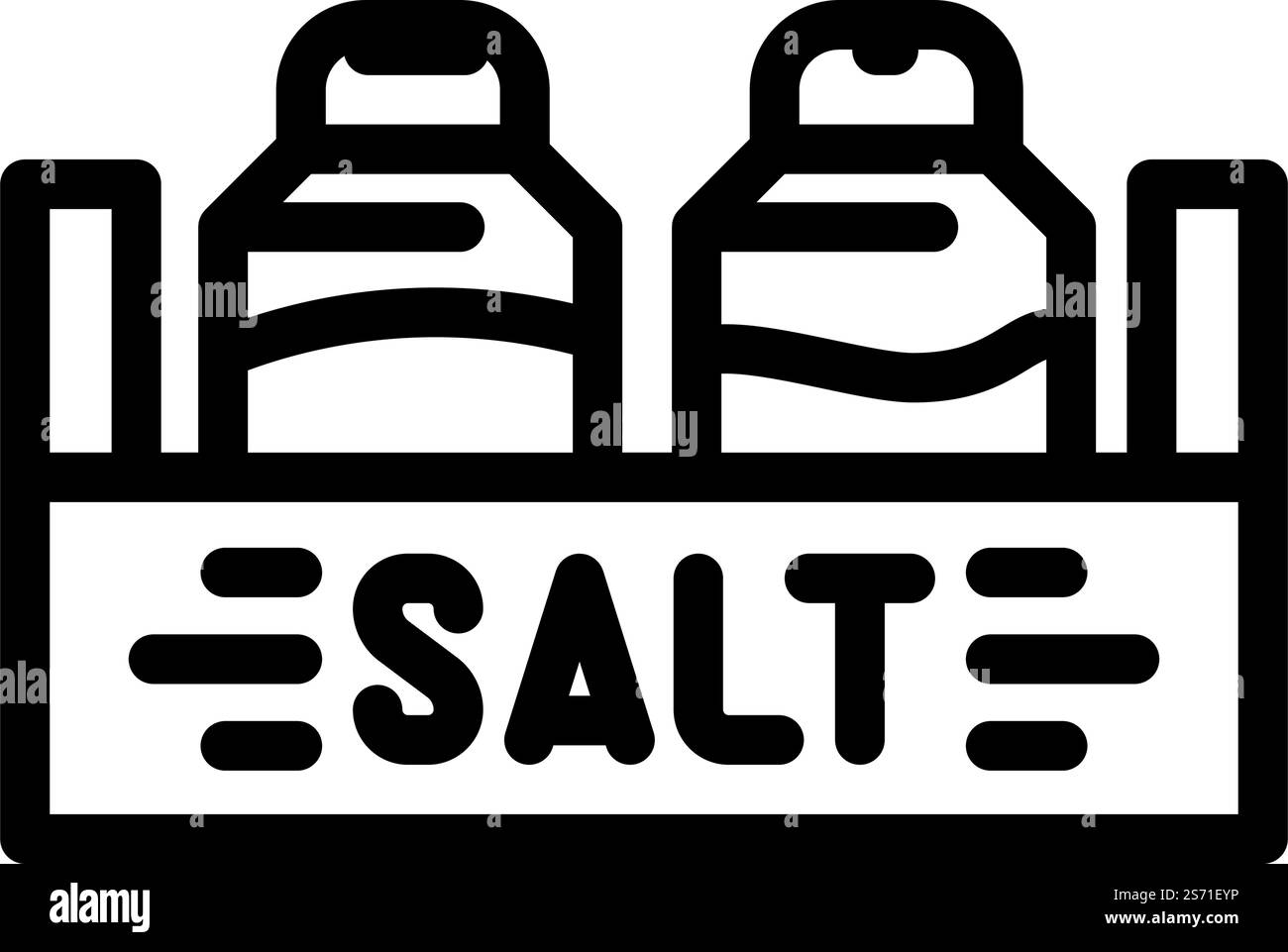 table salt line icon vector. table salt sign. isolated contour symbol ...