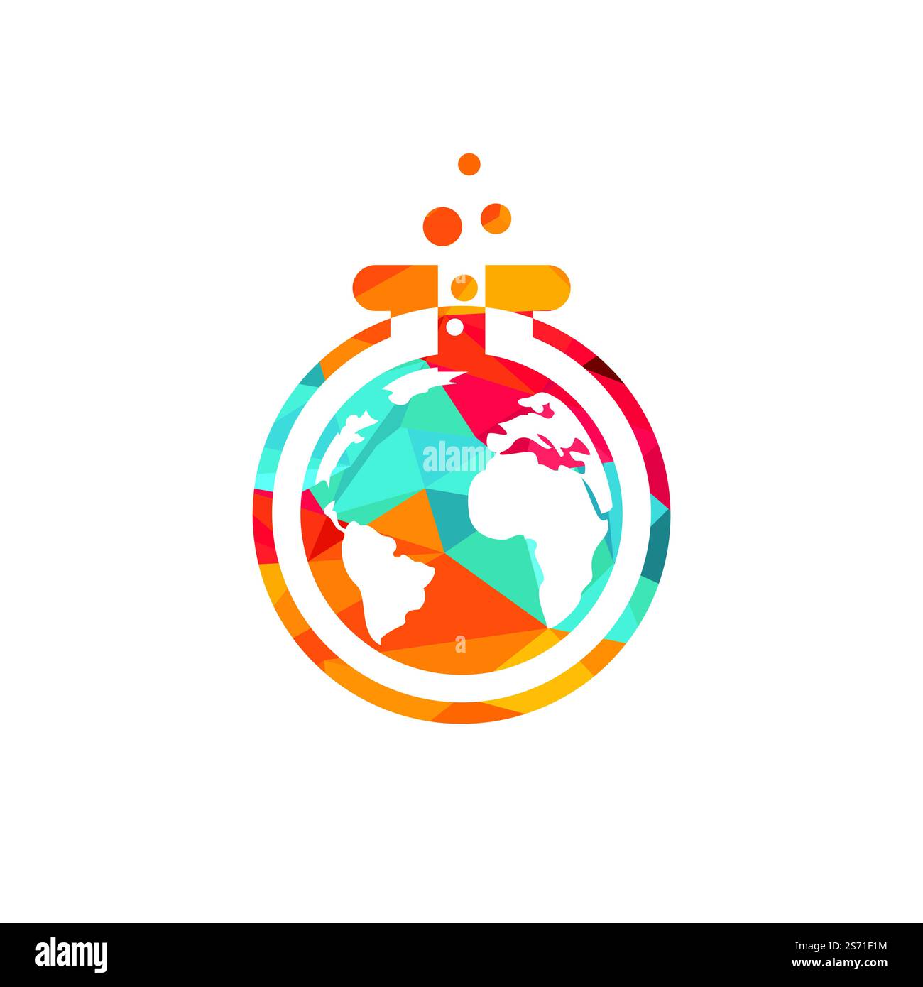 World Science vector logo design. Planet logo with science lab logo ...