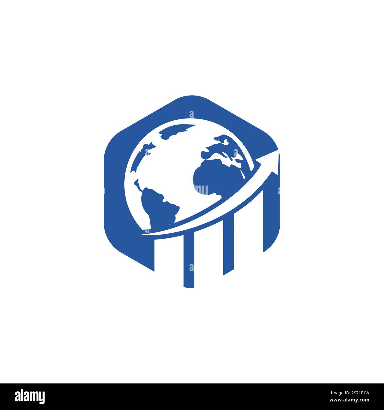 World Stats vector logo design template. World finance logo design ...