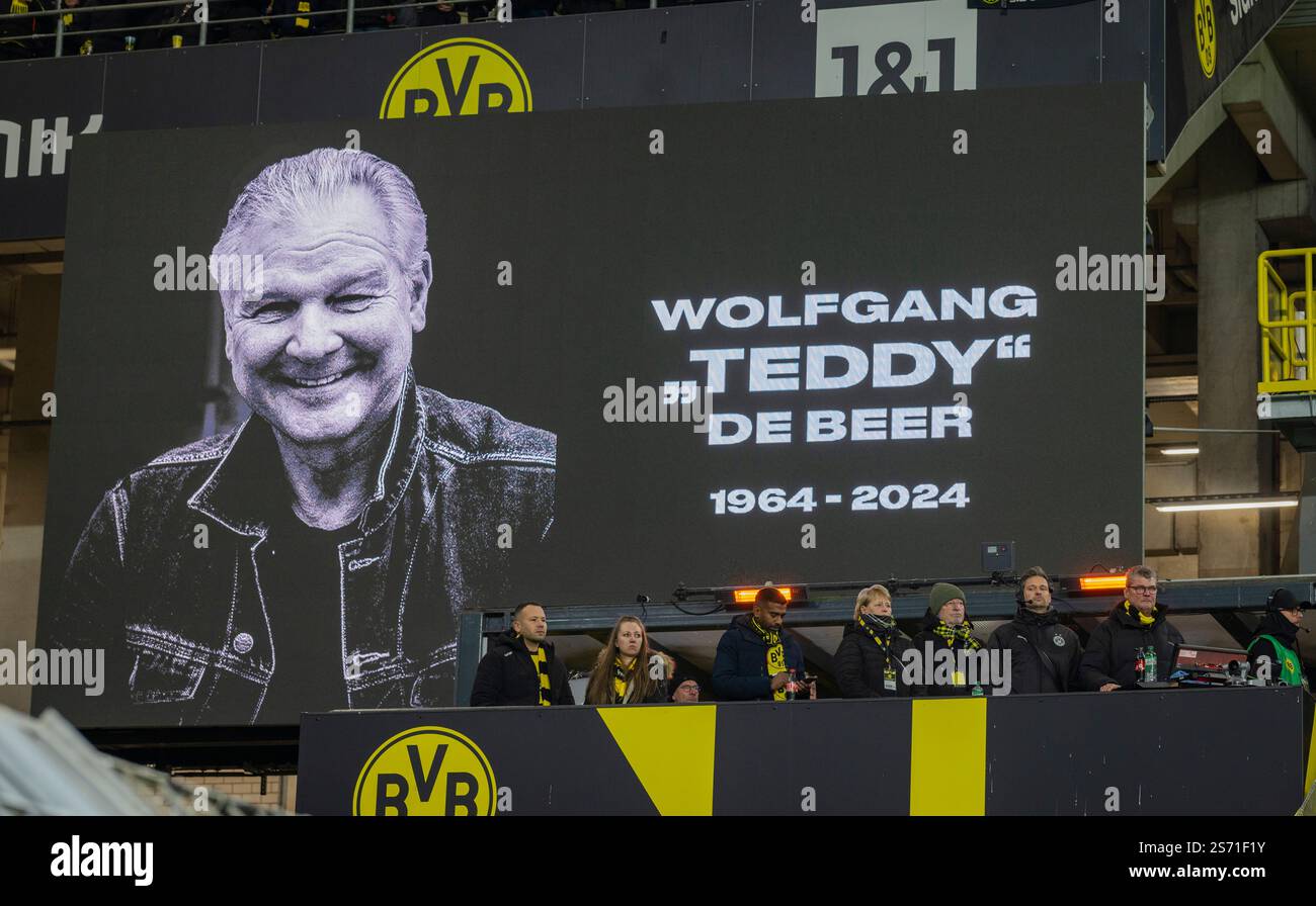 Dortmund, Germany. 10th Jan 2025. Stadionsprecher Norbert Dickel ...