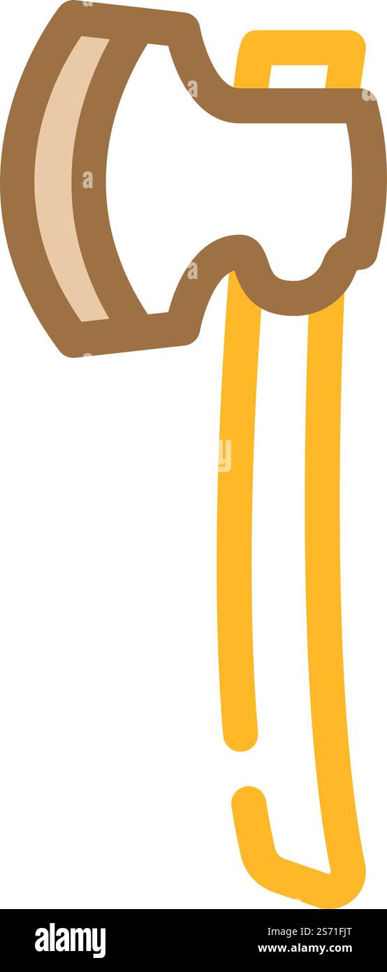 broad axe hatchet color icon vector. broad axe hatchet sign. isolated ...