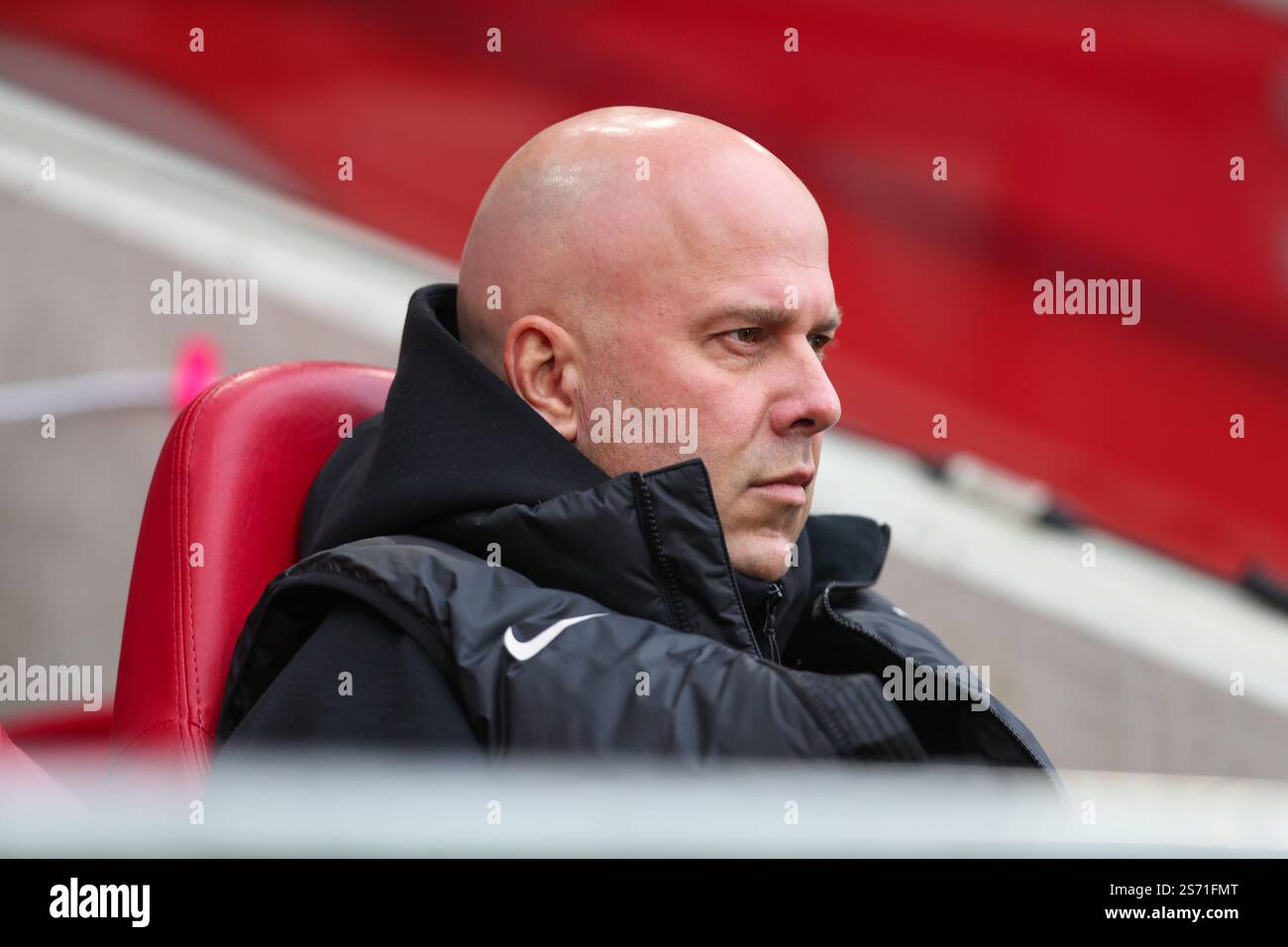 London, UK. 18th Jan, 2025. Liverpool FC manager Arne Slot before the ...