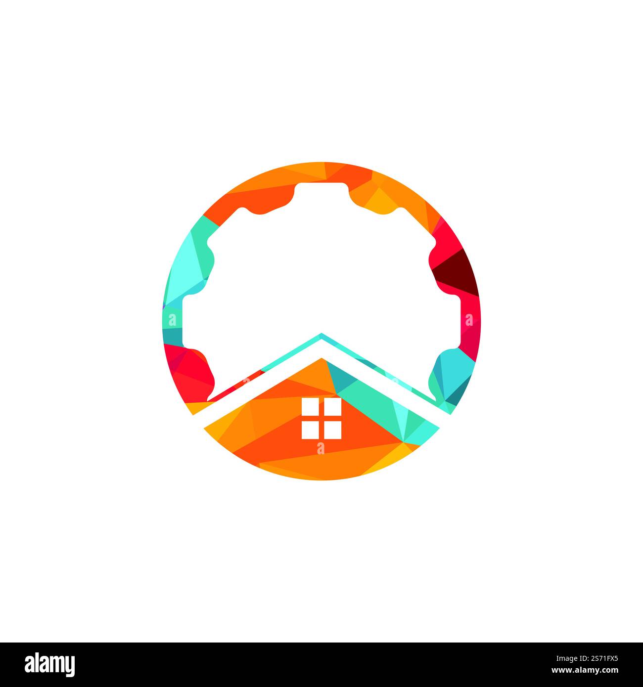 Gear house vector logo design. Gear home technology Logo design ...