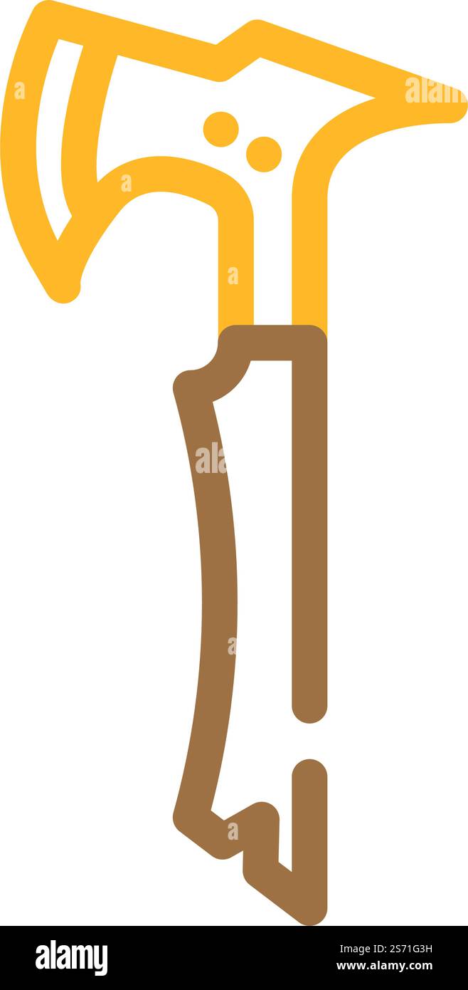 tactical axe hatchet color icon vector. tactical axe hatchet sign ...