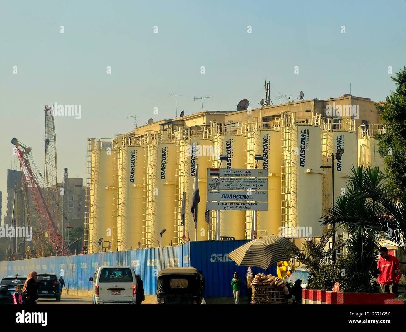 Cairo, Egypt, December 19 2024: El Malek El Saleh Station under construction by Contractor ...