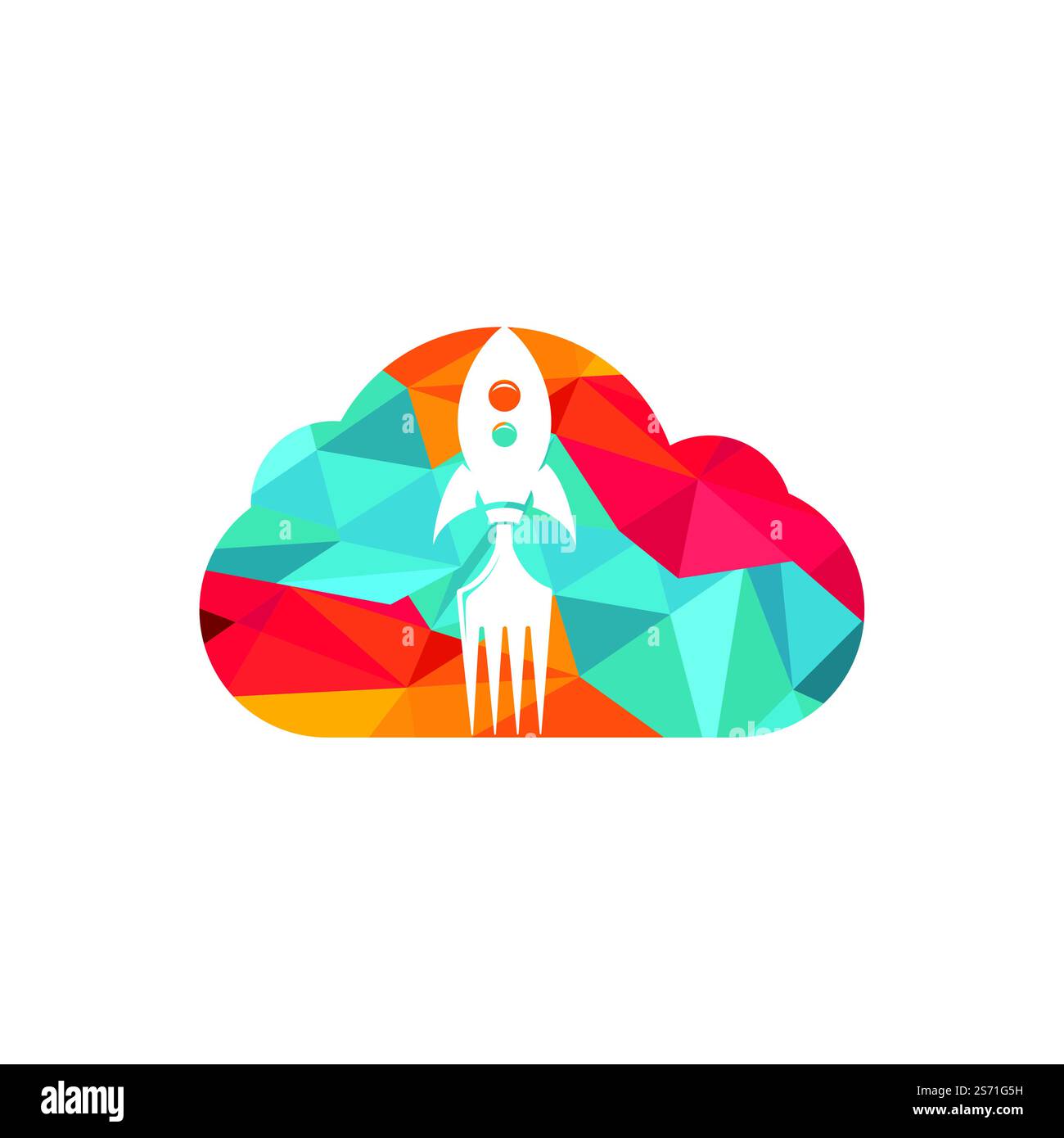 Rocket food with cloud icon logo design illustration. Fast food ...