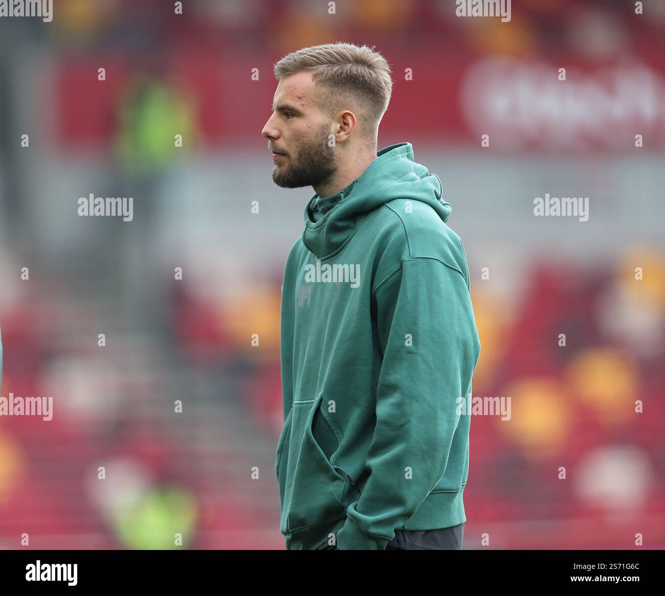 London, UK. 18th Jan, 2025. Liverpool goalkeeper Vitezslav Jaros (56 ...