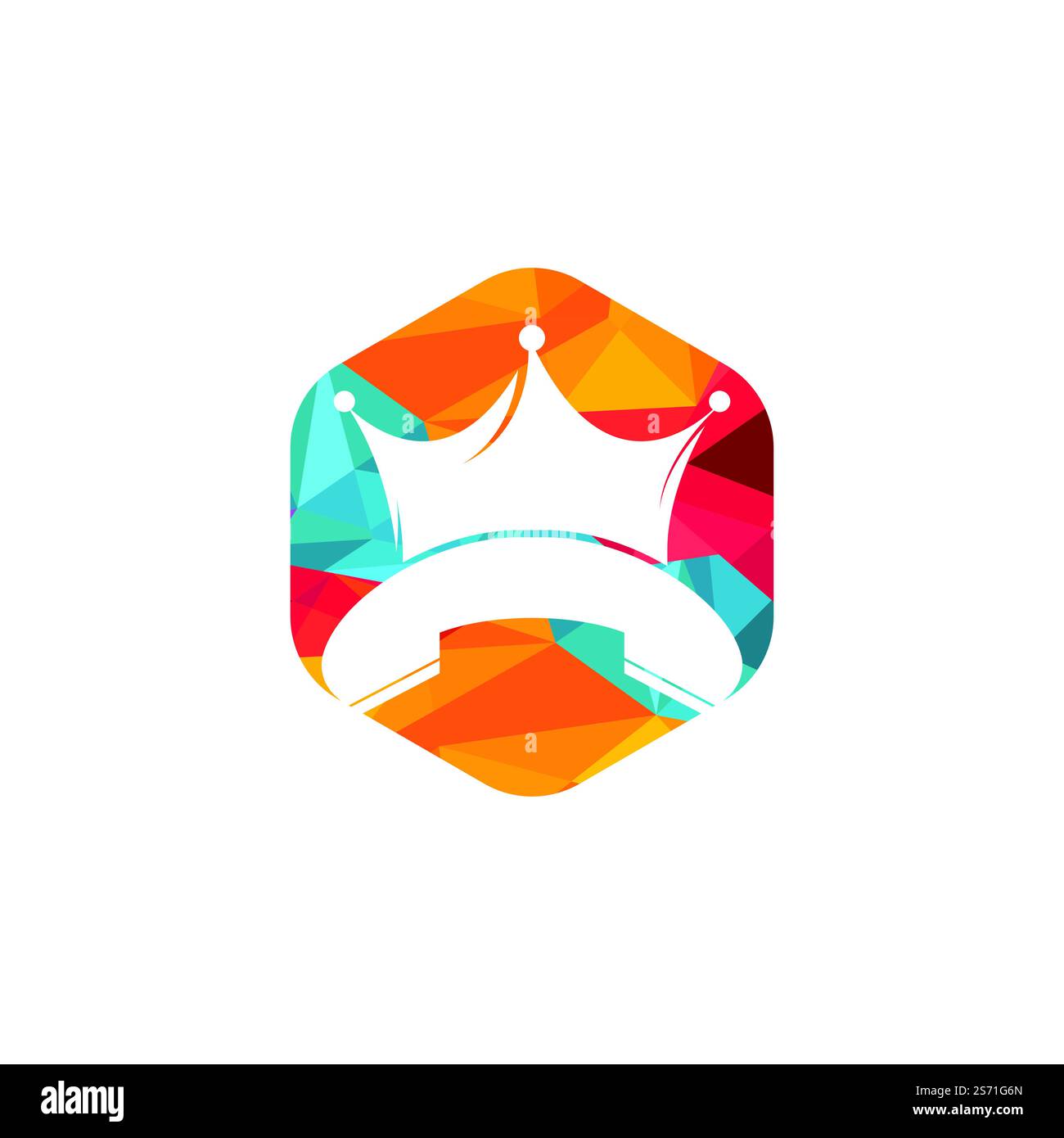 King call vector logo design. Handset and crown icon design Stock ...