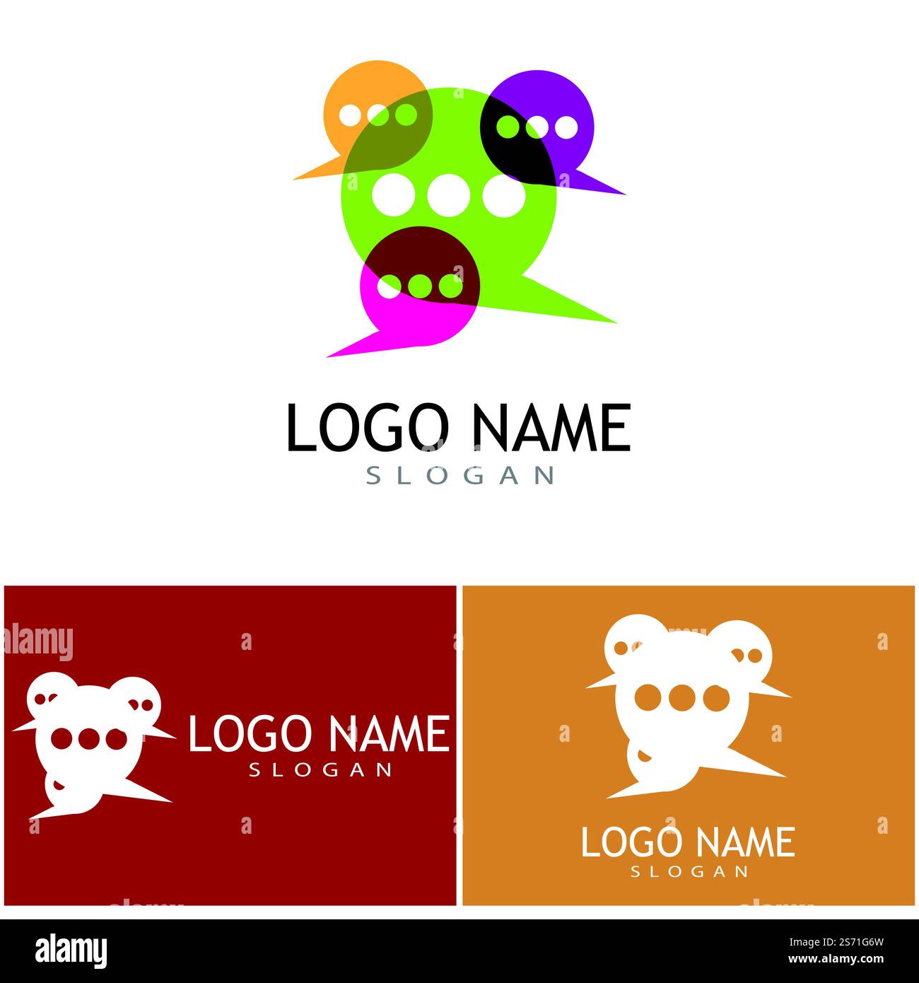 Speech bubble Logo template vector illustration Stock Vector Image ...