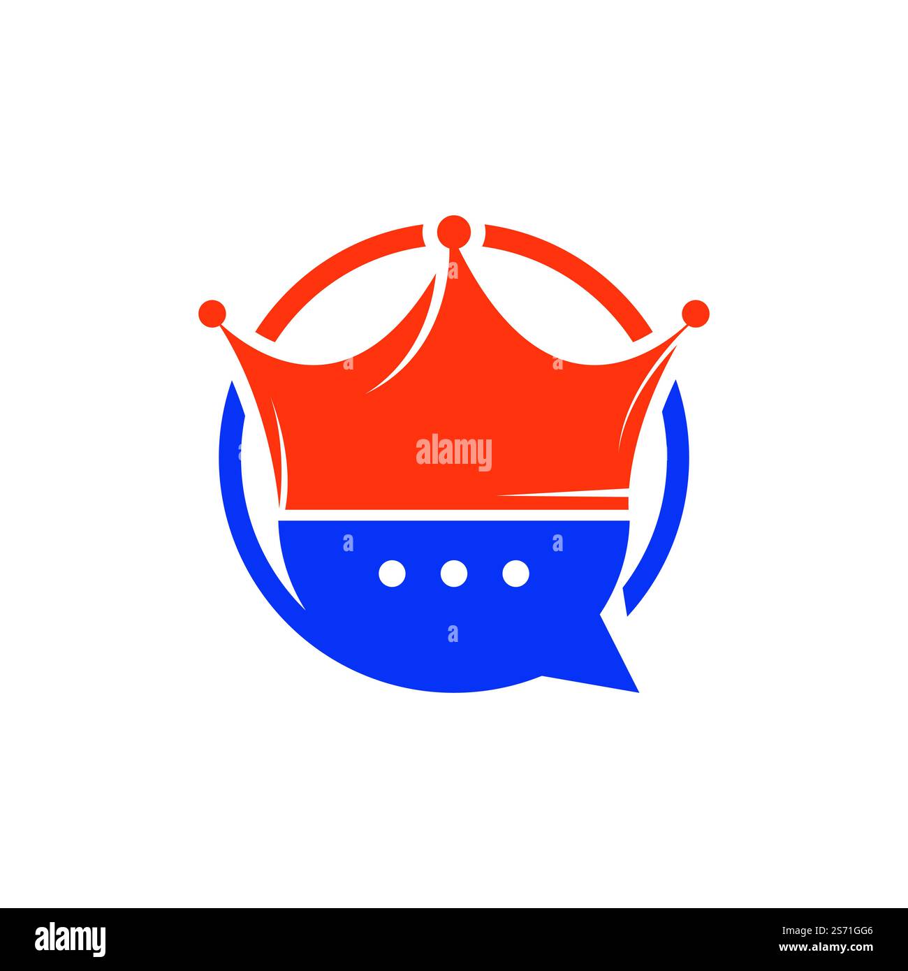 King chat vector logo design template. Chat with crown icon design ...