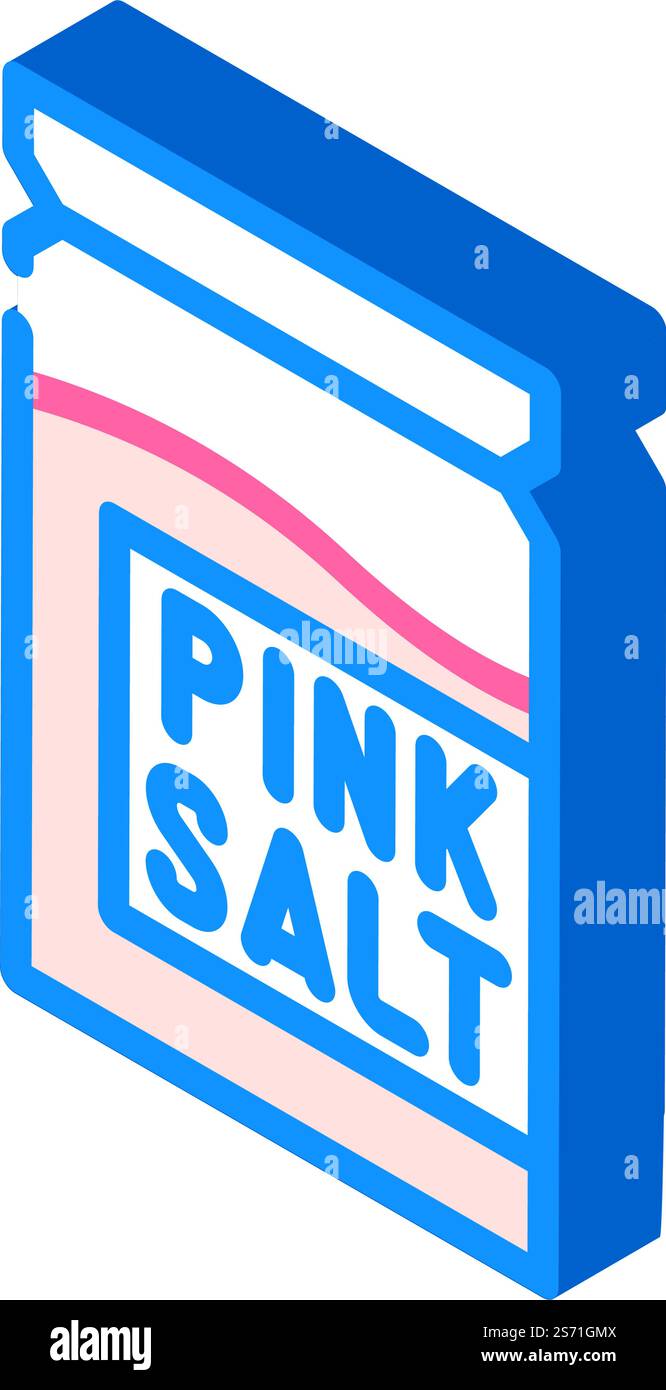 himalayan pink salt isometric icon vector. himalayan pink salt sign ...