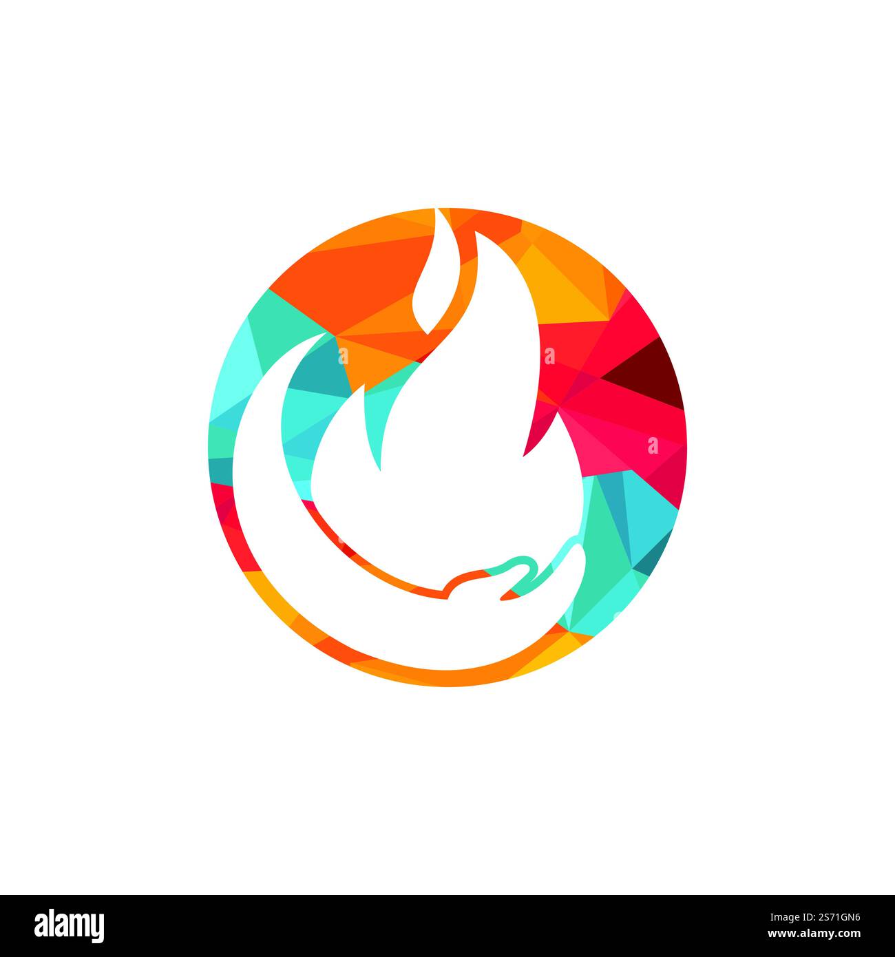 Fire care vector logo design concept. Hand and fire icon logo design ...