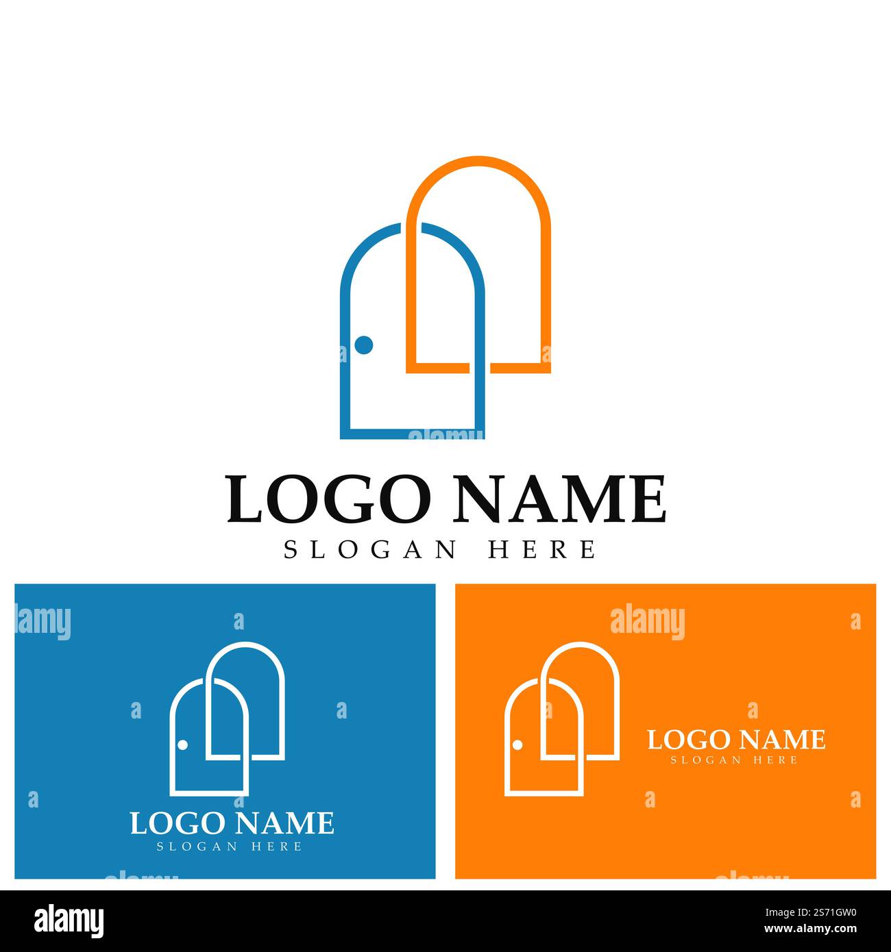niche door window shape logo vector icon illustration Stock Vector ...