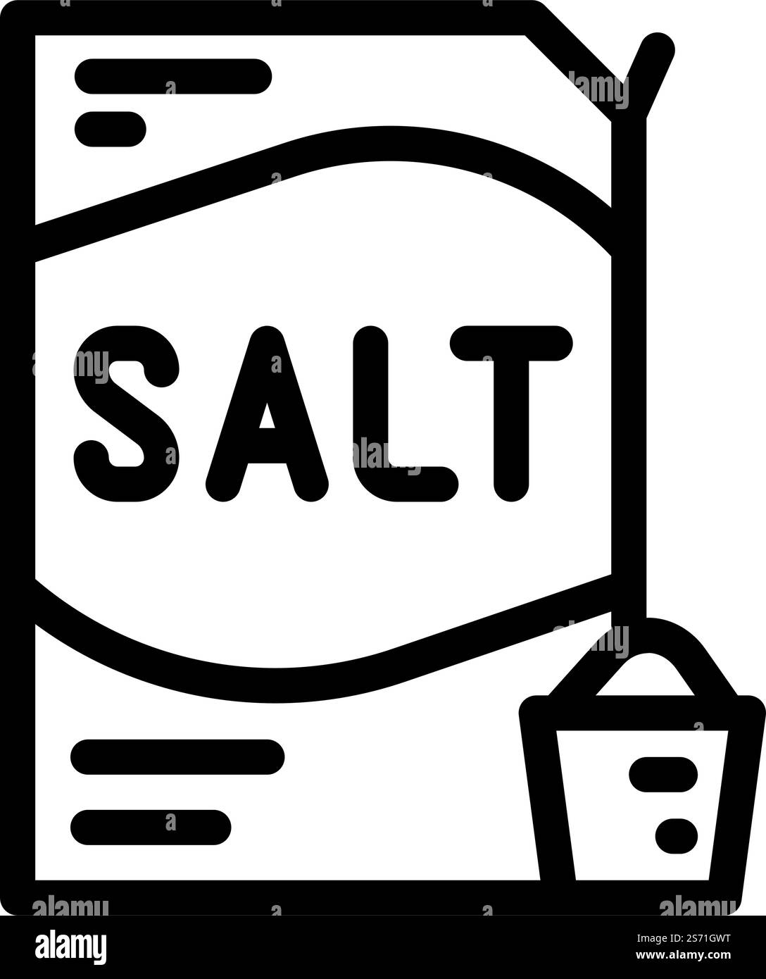 dishwasher salt line icon vector. dishwasher salt sign. isolated ...