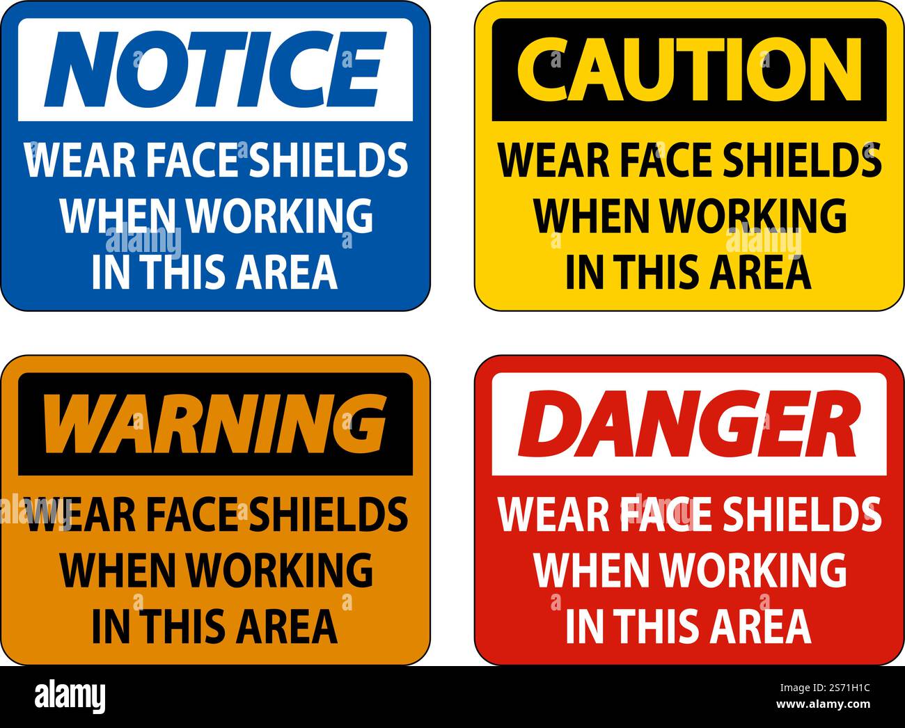 Protective face shields Stock Vector Images - Alamy