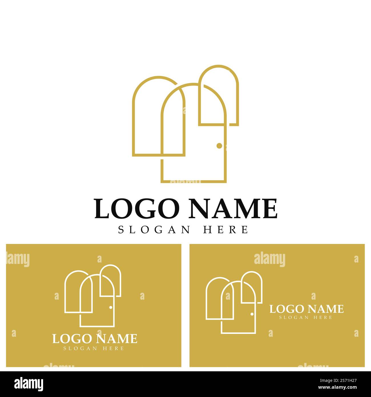 niche door window shape logo vector icon illustration Stock Vector ...