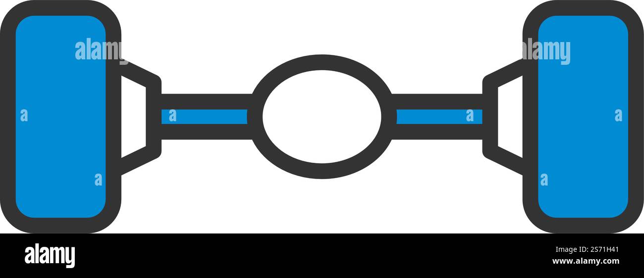 Car Rear Axle Icon. Editable Bold Outline With Color Fill Design ...