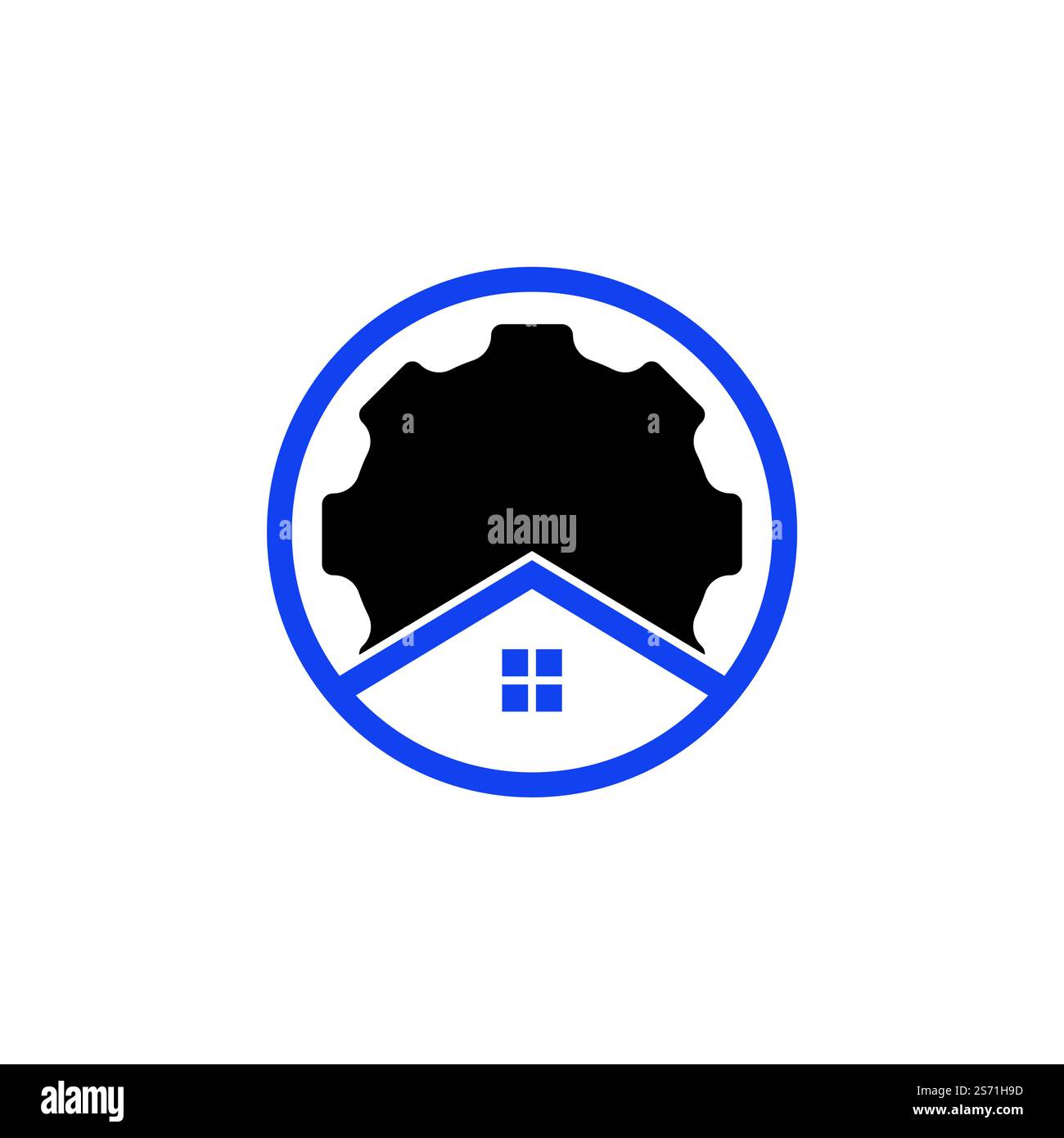 Gear house vector logo design. Gear home technology Logo design ...