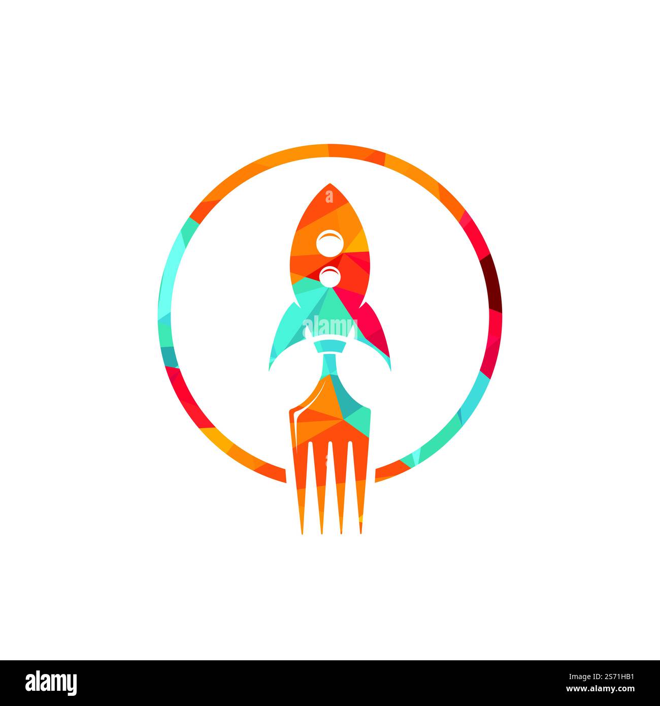 Rocket food logo design illustration. Fast food delivery logo template ...