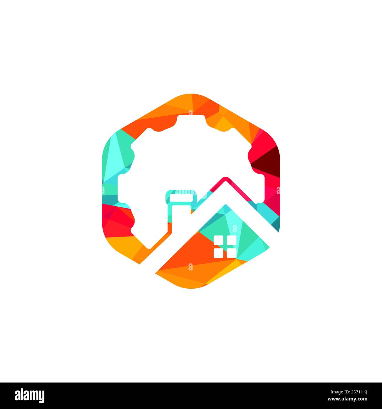 Gear house vector logo design. Gear home technology Logo design ...